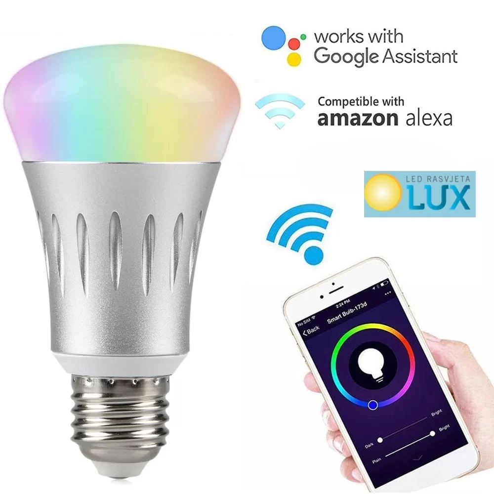 WiFi E27 RGB žarulja - LED RASVJETA LUX