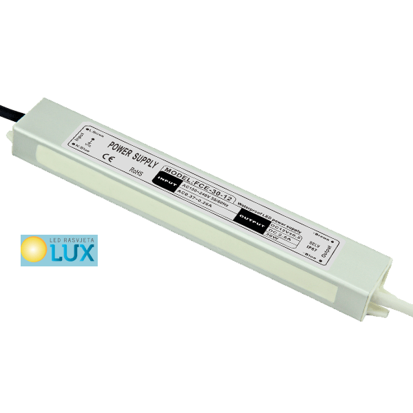 LED DRIVER LSET DC 30W 230VAC 12VDC IP67 - LED RASVJETA LUX